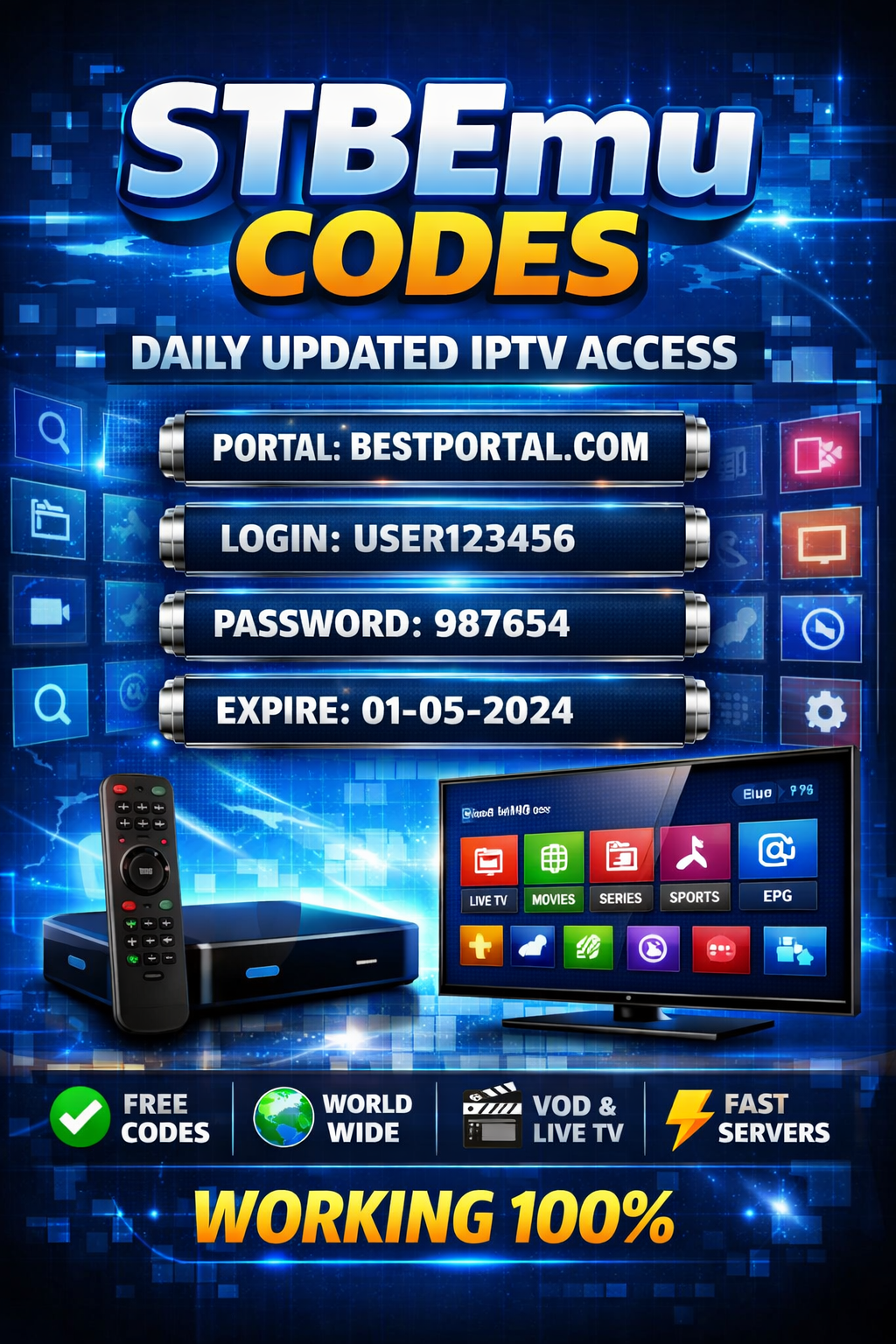 Stbemu Activation Codes isam.homelinux.com - Stbemu Codes